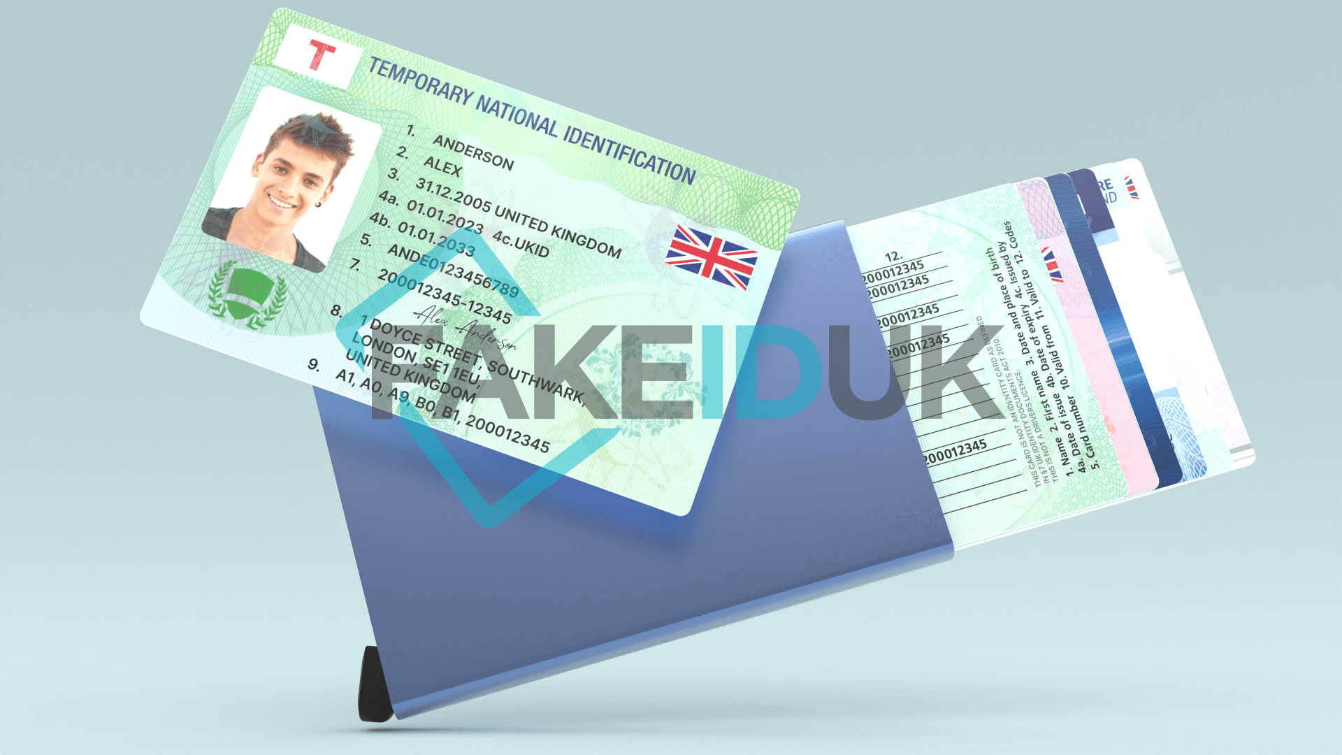 Green "Temporary" License Card